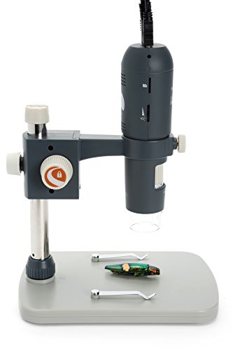 Celestron MicroDirect 1080p HD Handheld Digital Micro Viewing Digital Microscope, Grey (44316)