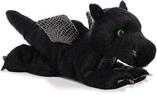 Aurora® Adorable Flopsie™ Midnight Dragon™ Stuffed Animal - Playful Ease - Timeless Companions - Black 12 Inches