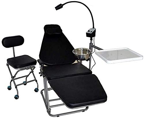 Dental Power Portable Foldable Dental Chair &Operating LED Lamp & Nylon Bags& Doctor's Chairs(Saddle Horse Chair+Square Chair)