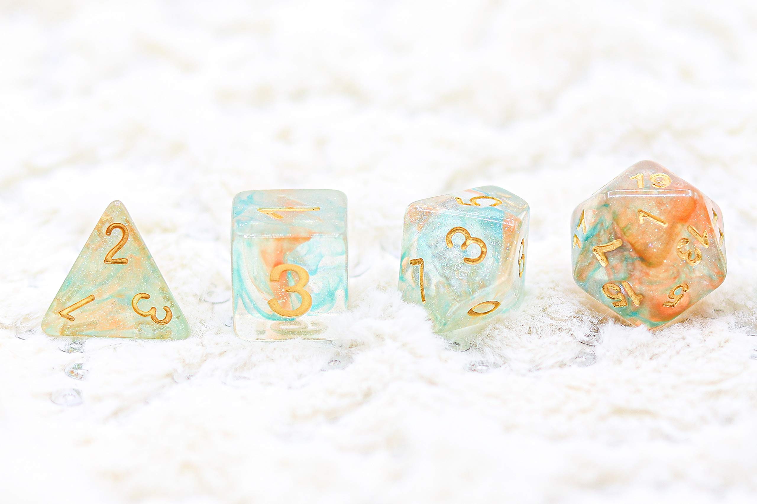 3DEGOS Spirt of Merlin Wizard DND Dice Set for Dungeons and Dragons Gifts, D&D, D and D, Pathfinder, Accessories, D20, Polyhedral, Resin Dice, Metal, Dice Tray, Tower, Bag, Box