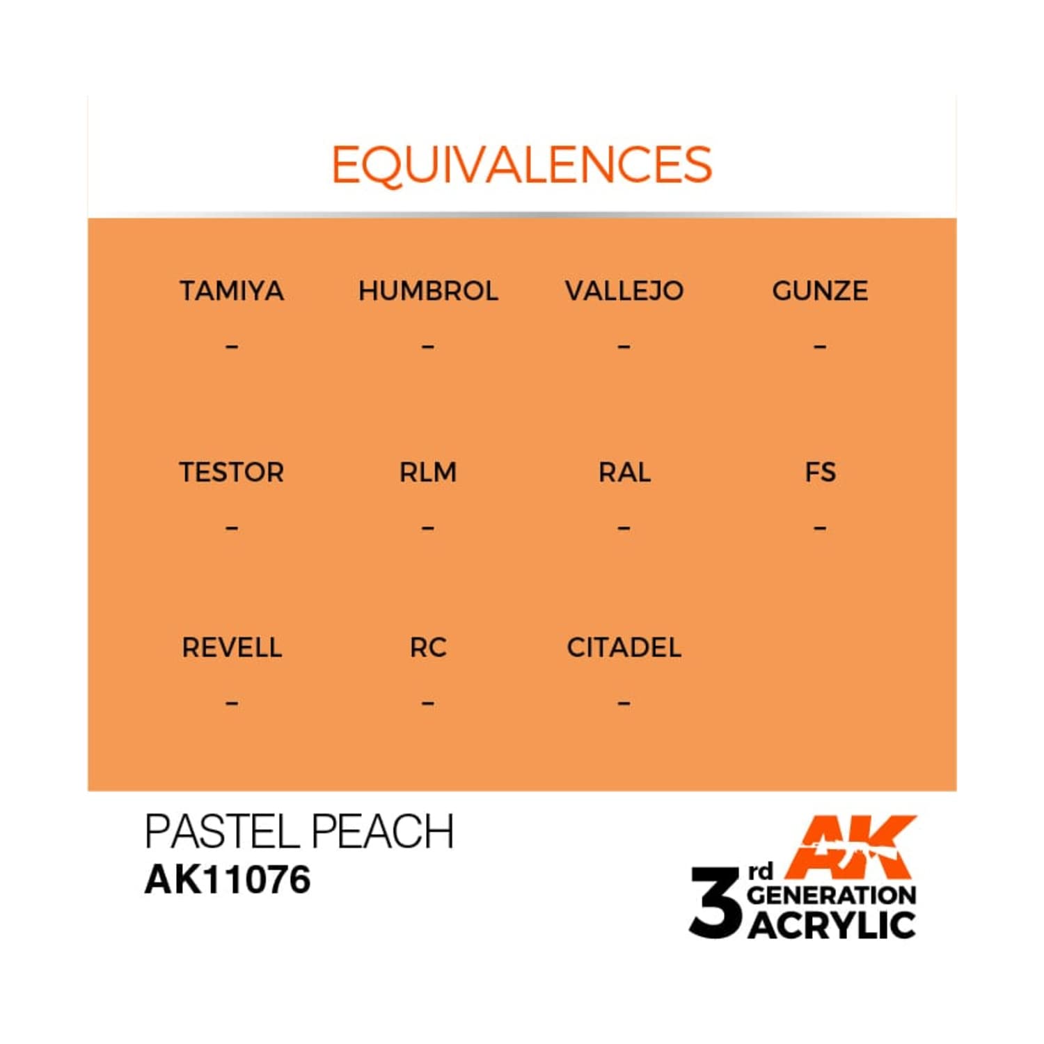 AK Interactive 3rd Gen Acrylic Pastel Peach 17ml