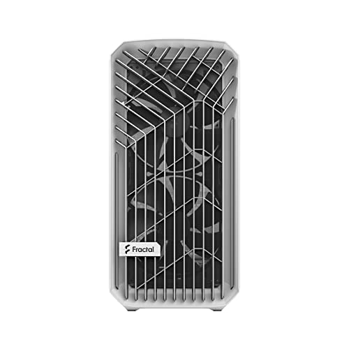 Fractal Design Torrent Compact White - Clear Tint Tempered Glass Side Panel - Open Grille for Maximum air Intake - Two 180mm PWM Fans Included - Type C - ATX Airflow Mid Tower PC Gaming Case