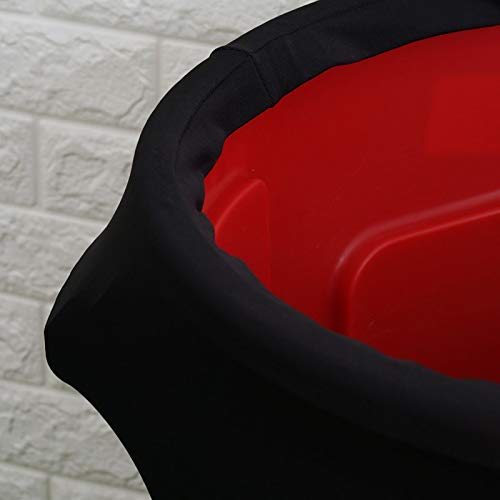 BalsaCircle 41-50 gallons Black Stretchable Spandex Round Waste Trash Bin Container Cover Wedding Party Fundraiser Decorations
