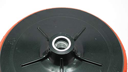 Elitexion 7 inches Backing Plate for Polishing Buffering Soft Wool with Hook and Loop Pad - 5/8 inch TPI Spindle