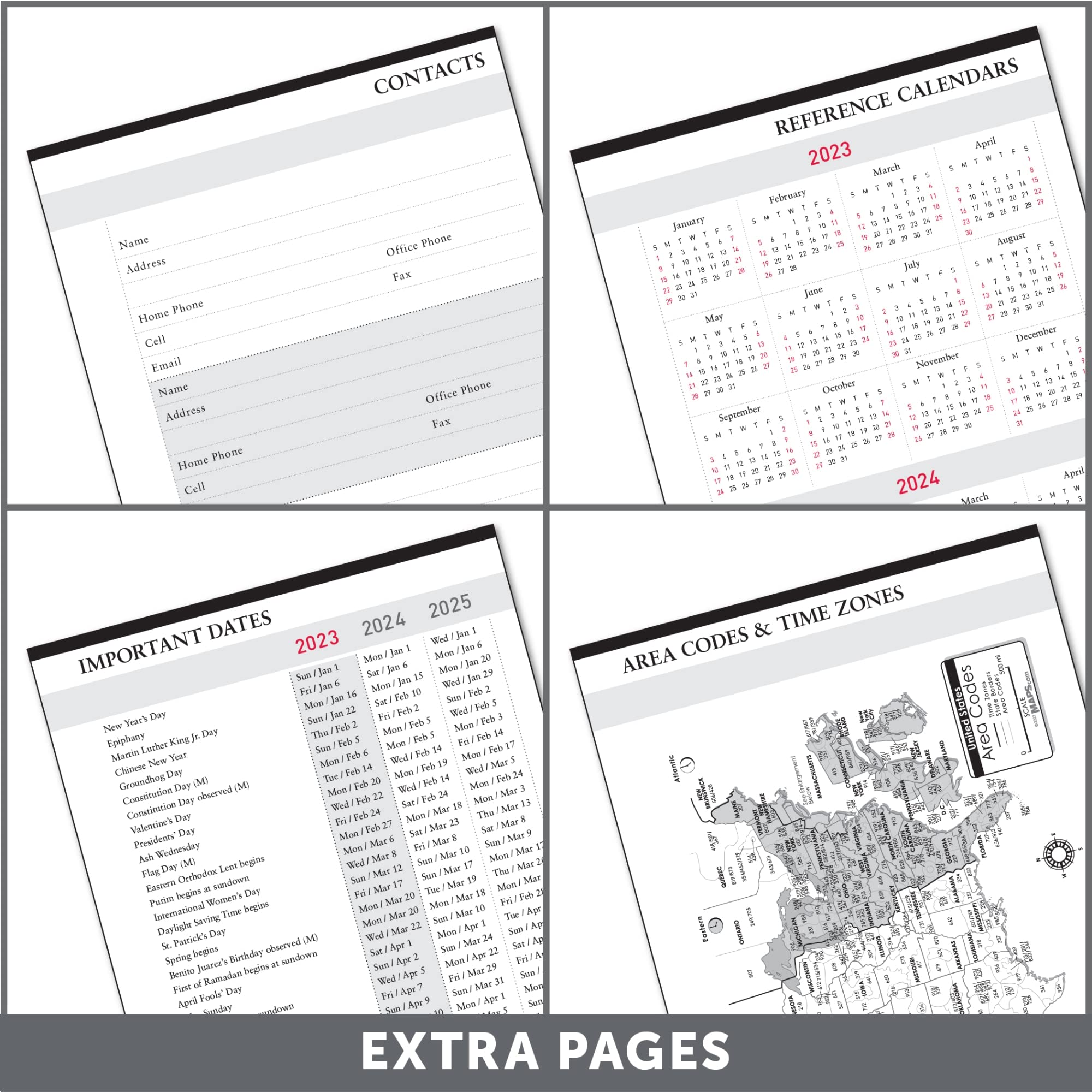 2023-2024 Office Depot® Brand 14-Month Daily Academic Planner, 5" x 8", 30% Recycled, Black, July 2023 to August 2024