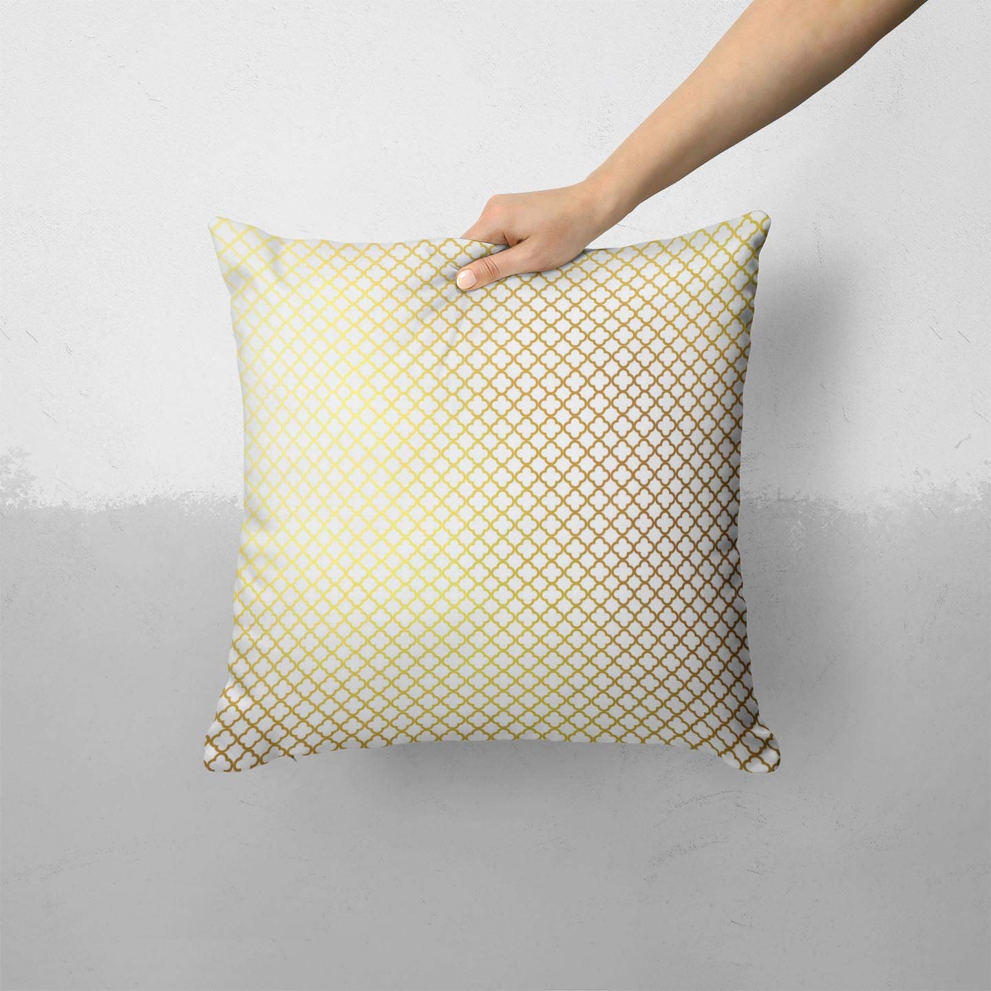 iiRov The Golden Micro Morocan Pattern - Custom Decorative Home Decor Indoor or Outdoor Throw Pillow Cover for Sofa, Bed or Couch Cushion (Pillow CASE Cover ONLY)