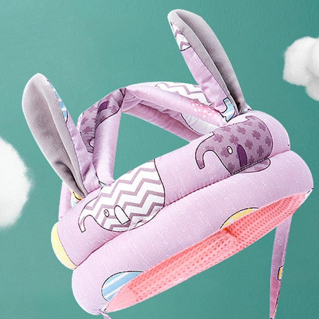 LoveinDIY 16~18inch Baby Safety Helmet, Infant Head Protector Headguard Adjustable Safety Protective Cap for 6 to 48 Months Toddlers Learn to Walk - Purple