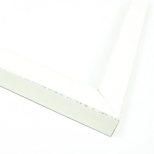 6x17 Frame White Solid Wood Picture Frame Width 1.25 Inches | Interior Frame Depth 0.75 Inches | Katell Contemporary Photo Frame Complete with UV Acrylic, Foam Board Backing & Hanging Hardware