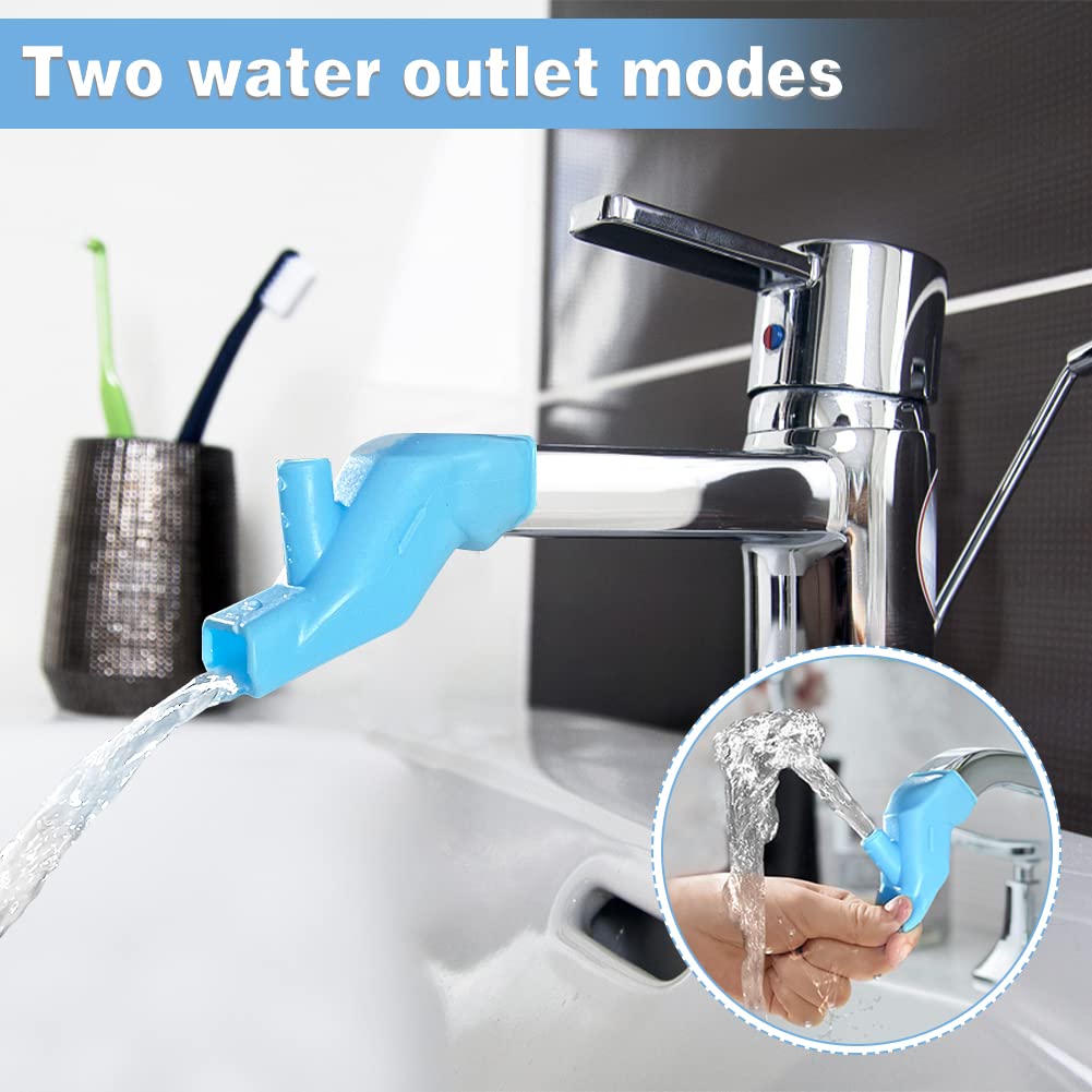 6Pcs Silicone Faucet Extender for Kids,Faucet Connector Kitchen Water Tap Extension,Portable Kitchen Sink Faucet Attachment,Baby Bath Tub Faucet Cover Bathroom Accessories
