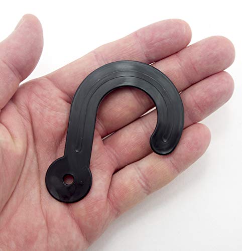 HAND Black Plastic Hangers for Fabric Samples 3" - Pack of 10