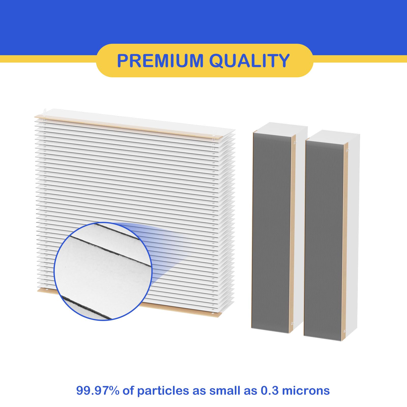 501 Furnace Filter Replacement Compatible with AprilAire 5000 Whole-House Air Cleaner Purifier, 16x25x6 MERV 15, 3 Pack