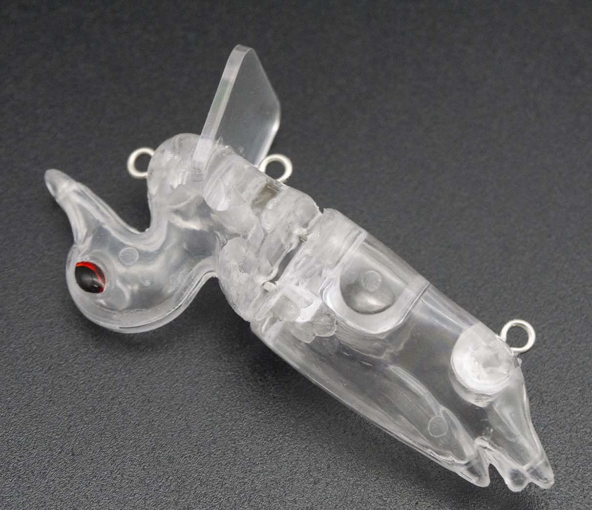 2Jointed Duck Bait 5PCS Blank Unpainted top Water Fishing Lures Topwater Swimbait Clear Hard Duck 8374# with Free Eye