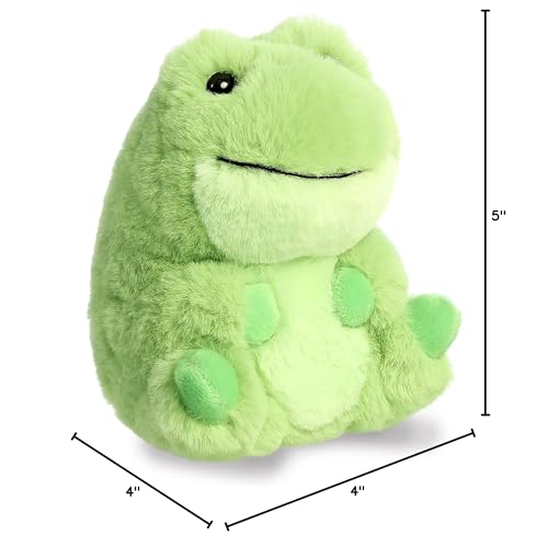 Aurora® Round Rolly Pet™ Riberto Frog™ Stuffed Animal - Adorable Companions - On-The-Go Fun - Green 5 Inches