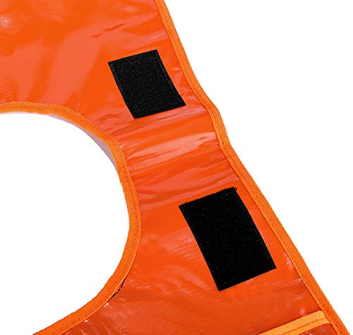 Comily Plus+ Off Road Recovery Winch Weight Bag,Safety Strong Durable PVC Winch Rope Dampener Blanket with Pocket-Light Orange Color