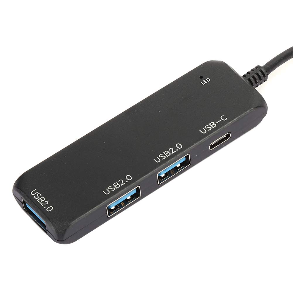 USB C Hub 4-Port Splitter Expansion Cable Adapter Compatible with USB 2.0/1.2/1.0 Supports commonly Used USB Devices Such as Mouse and Keyboard, USB Fan