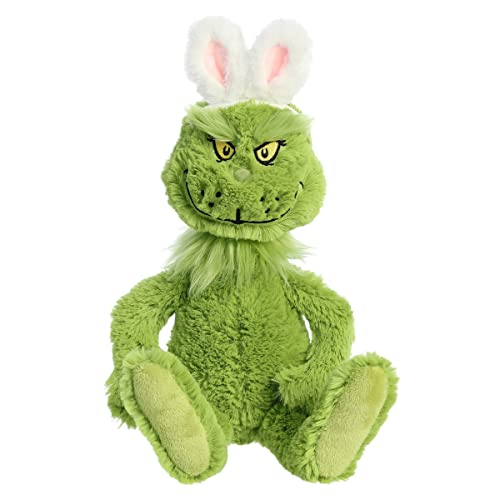AuroraŽ Whimsical Dr. Seuss⢠Bunny Grinch Stuffed Animal - Magical Storytelling - Literary Inspiration - Green 14 Inches