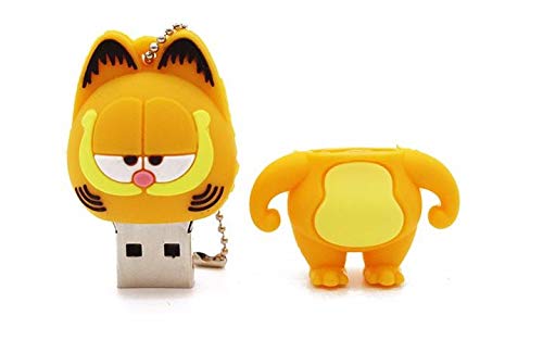 2.0 Garfield Orange Cat 128GB USB External Hard Drive Flash Thumb Drive Storage Device Cute Novelty Memory Stick U Disk Cartoon
