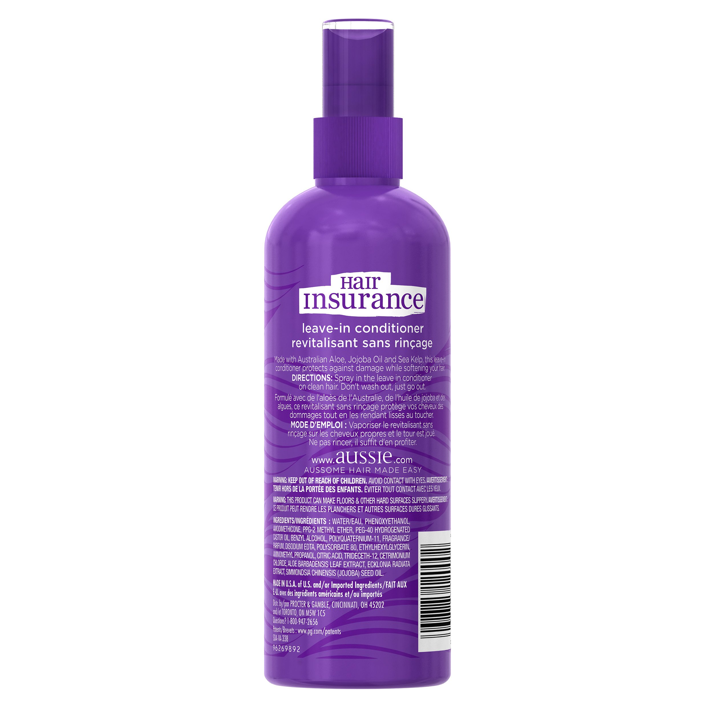 Aussie Hair Insurance Leave-In Conditioner 8 Fl Oz (Pack of 3)