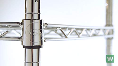 Commercial Chrome Wire Shelving Posts 86" - 4 Posts