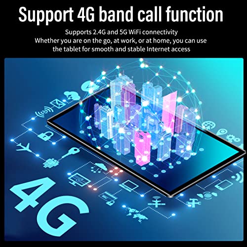 2023 Newest 2 in 1 Tablet,10 inch Android 12 4G Cellular Tablet with Dual Sim Card Slot, 8GB RAM 256GB ROM, Quad Core Processor, 5G WiFi Tablet with Keyboard, Case