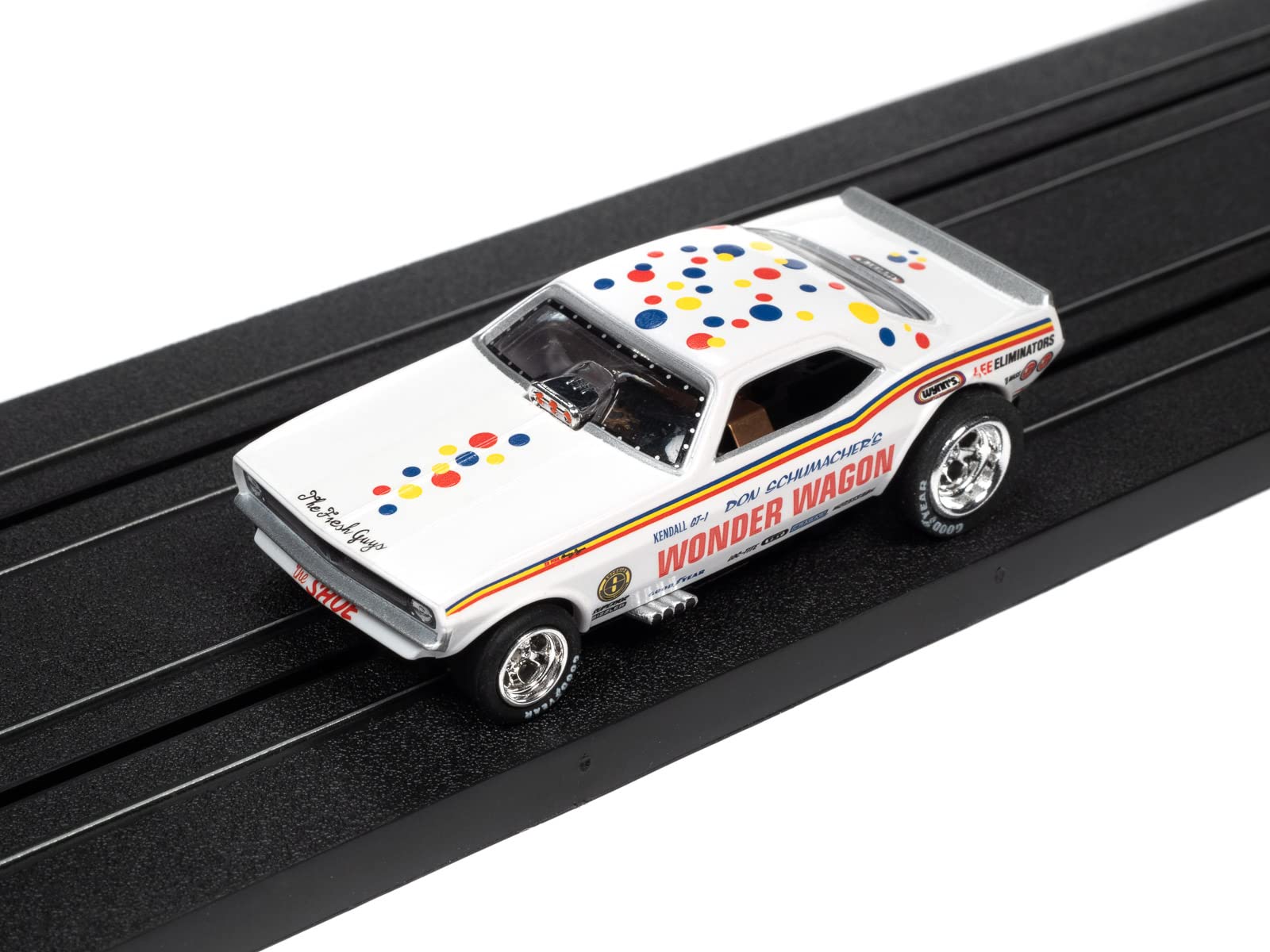 Auto World 4Gear R26 Don Schumacher - 1970s Plymouth Barracuda Wonder Wagon HO Scale Slot Car