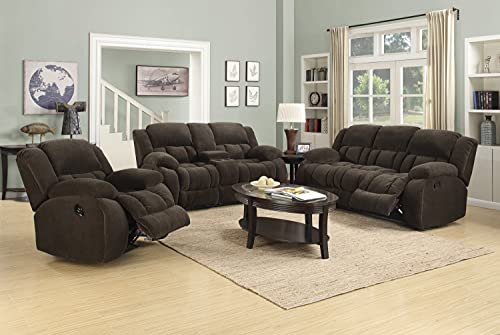 Coaster Furniture Weissman Pillow Padded Motion Sofa Chocolate 601924