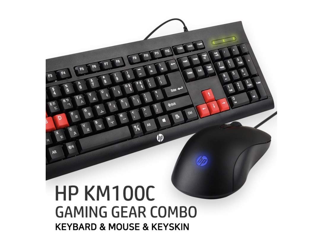 Gaming Wire Keyboard + Mouse + Keyskin, Silicon Keyboard Cover