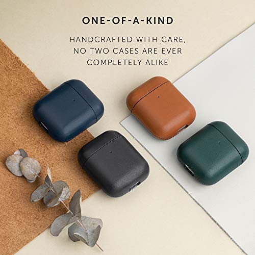 Native Union Leather Case for AirPods β Handcrafted Fully-Wrapped Genuine Italian Leather case β Support Wireless Chargers β Compatible with AirPods Gen 1 & Gen 2 (Black)