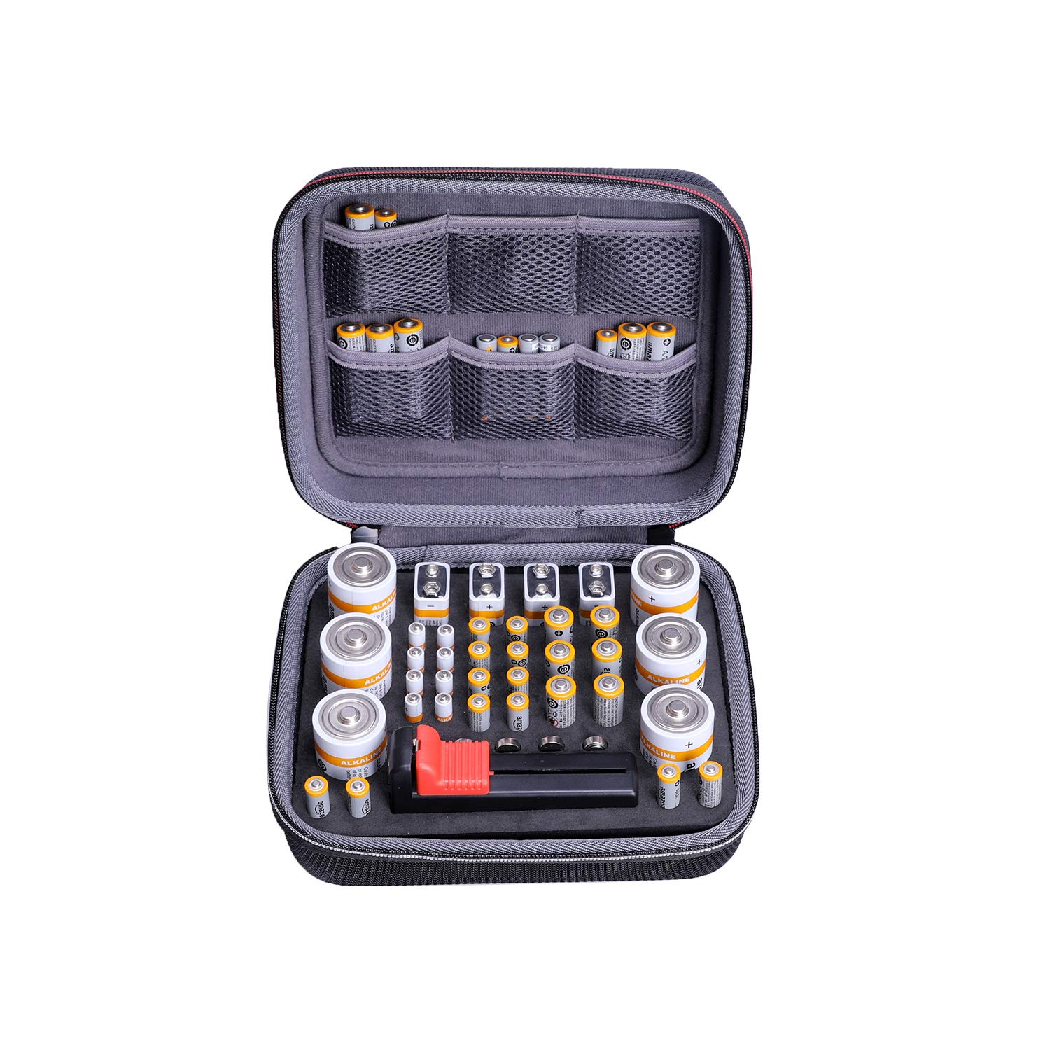 XANAD Battery Organizer Storage Case Holds 148 Different Size Batteries for AAA AA 9V Flat Batteries C and D Size Battery (Batteries and Tester not Included)