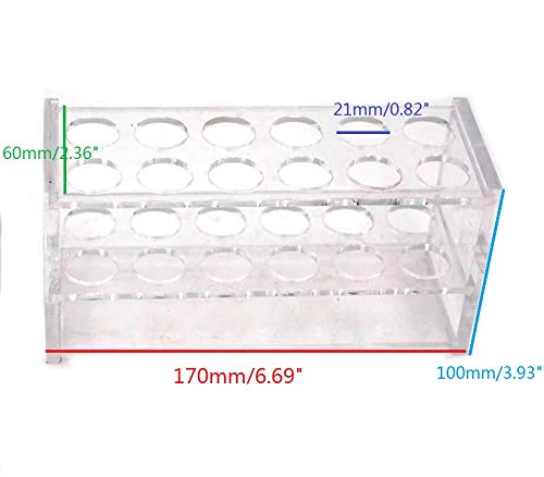 Driak Two Layers 12 Sockets Plastic Test Tubes Rack Testing Tubes Holder Used for 25ml Centrifuge Tube