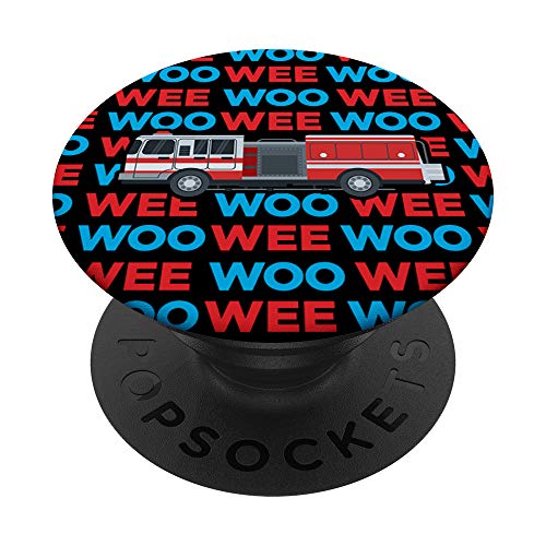 Fire Truck Engine Firefighter for Kids Wee Woo Emergency PopSockets Swappable PopGrip