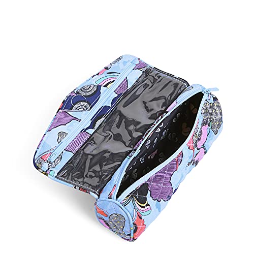 Vera Bradley Women's Cotton on a Roll Makeup Brush & Pencil Case, Butterfly By - Recycled Cotton, One Size