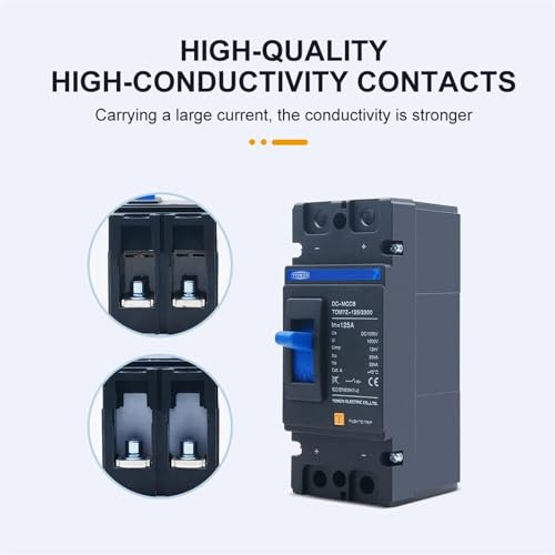 2P DC MCCB TOM7Z 1000V DC Solar Molded Case Circuit Breaker MCCB Overload Protection Switch Protector for Solar Photovoltaic PV (Size : 150A)