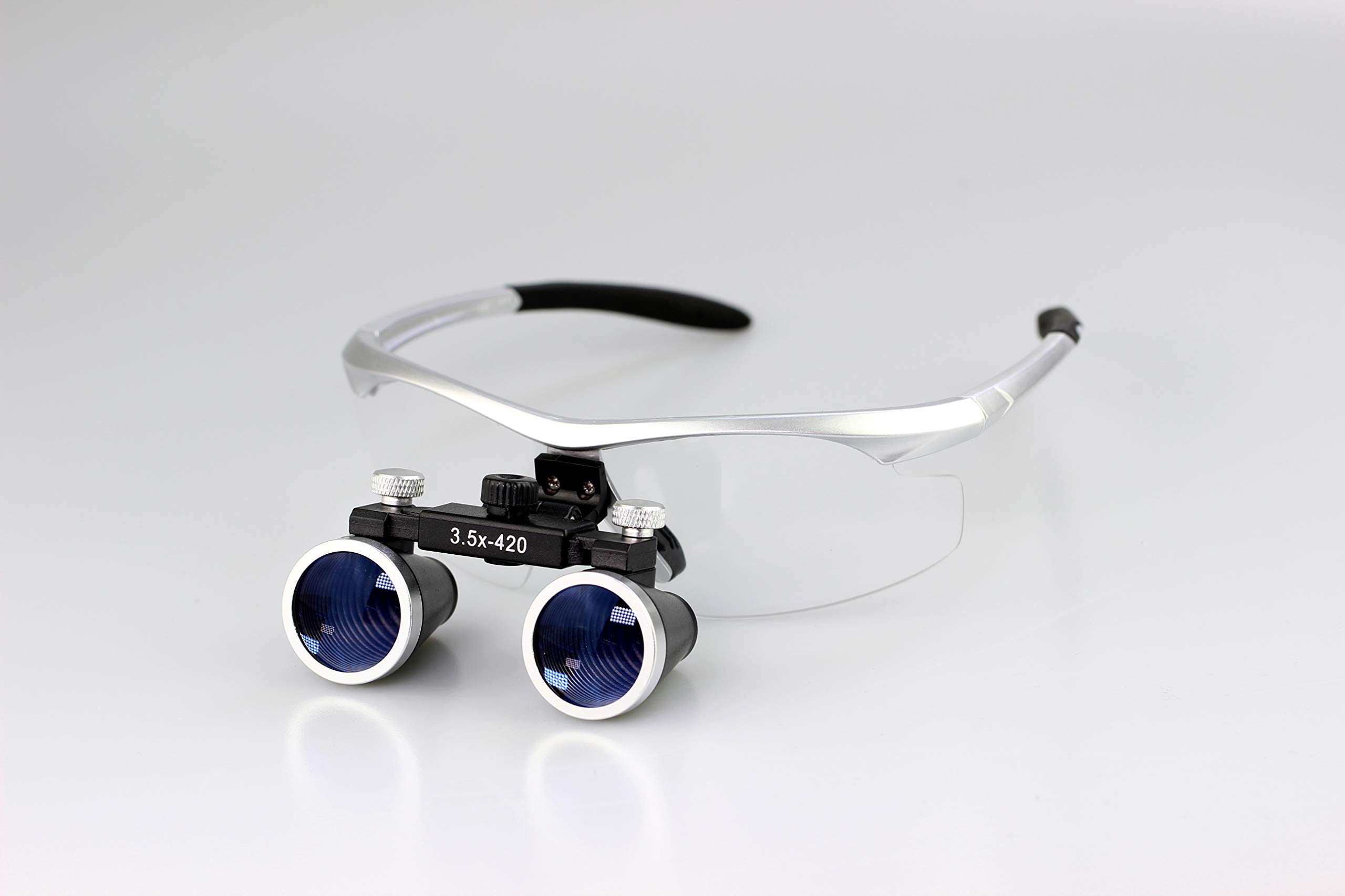 S&Dent Dental Medical Surgical Operation Magnifying 2.5X Loupes with Clinic Short Style Headlight for Astigmatism Kit Color Randomly