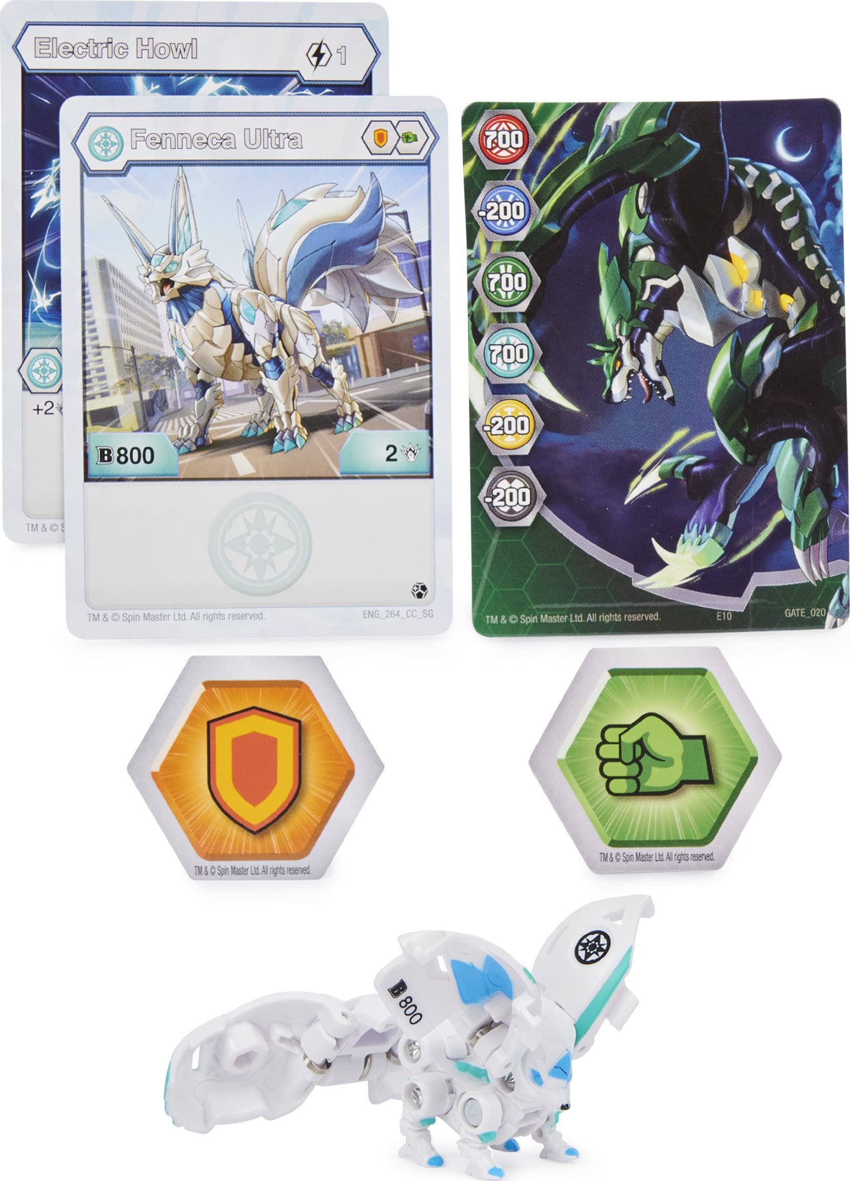 Bakugan Ultra, Fenneca, 3-inch Tall Geogan Rising Collectible Action Figure and Trading Card