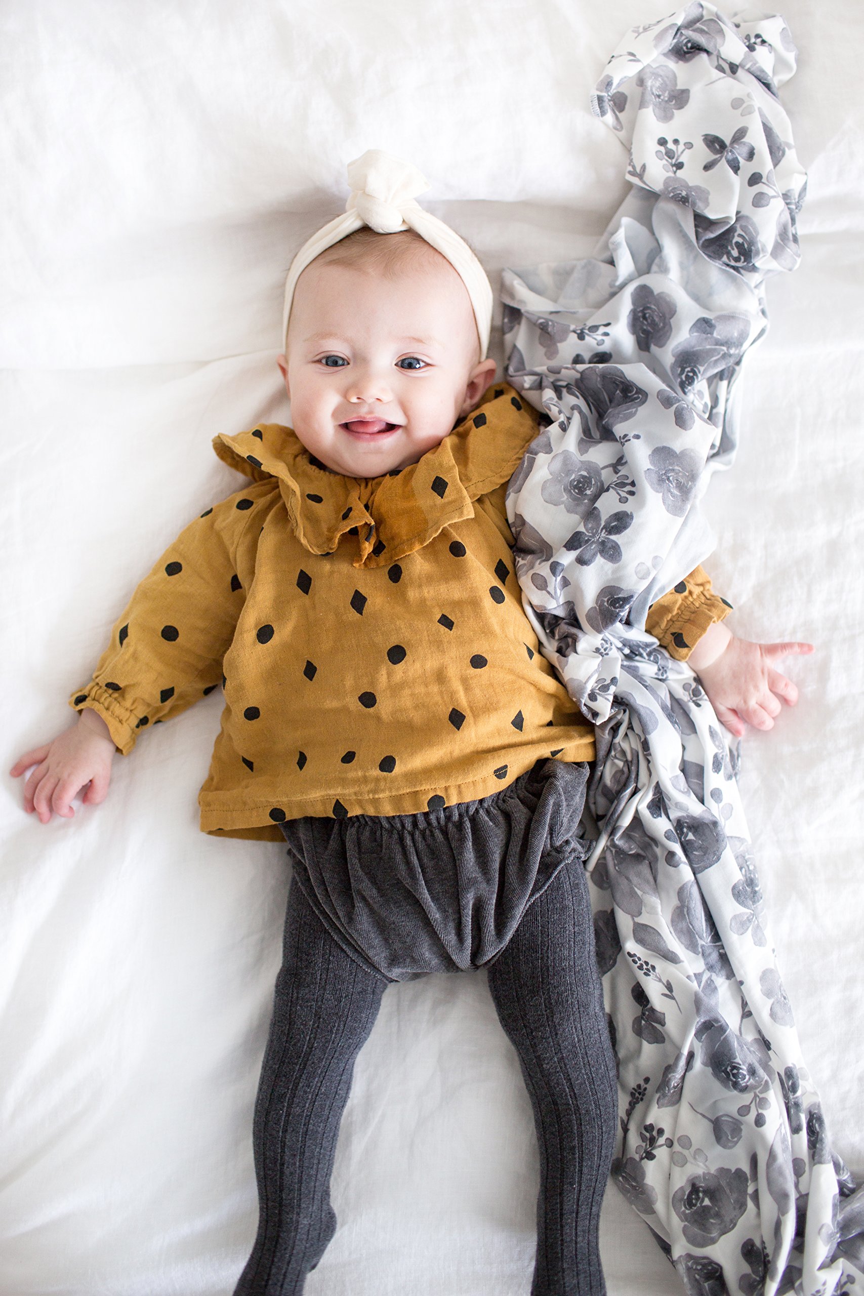 Copper Pearl Large Premium Knit Baby Swaddle Receiving Blanket Rowan