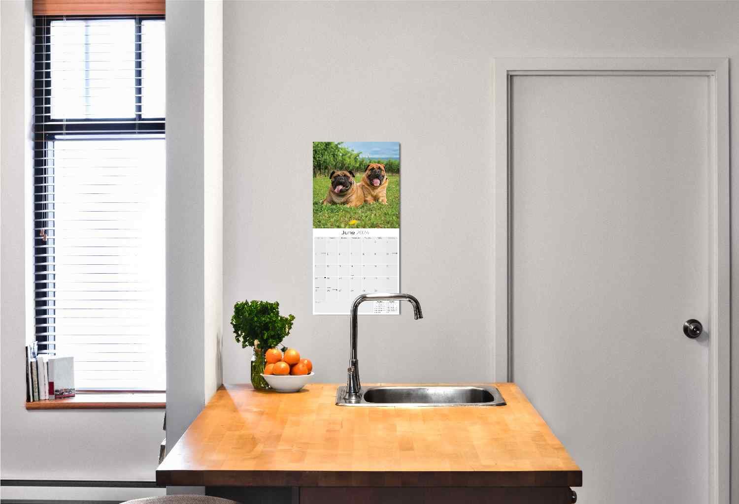 2023 2024 Bull Mastiff Calendar - Dog Breed Monthly Wall Calendar - 12 x 24 Open - Thick No-Bleed Paper - Giftable - Academic Teacher's Planner Calendar Organizing & Planning
