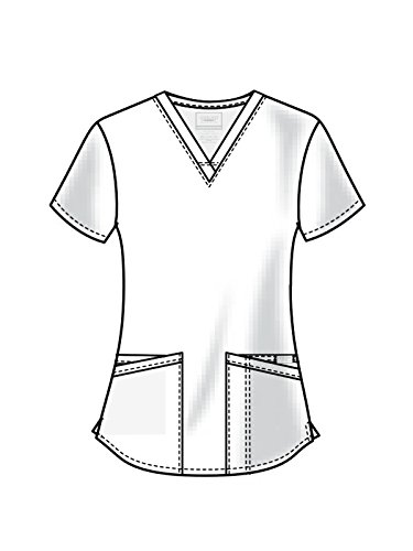 CHEROKEE Workwear Professionals Women Scrubs Top V-Neck WW665, L, Black