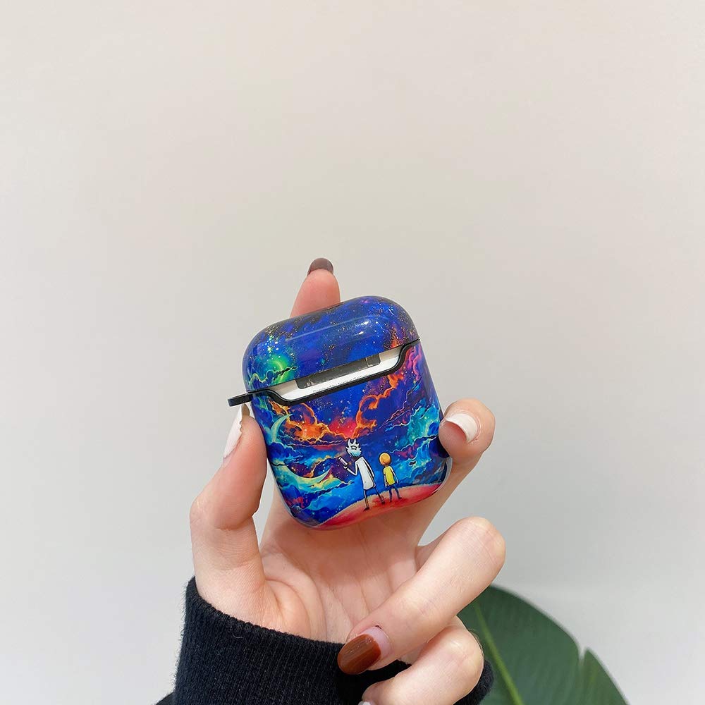 NA Case, Rick and Morty Personalise Custom Skin airpods case, for Apple AirPods Charging Case[Best Gift for Girl Boy], with Keychain (Rick and Morty)