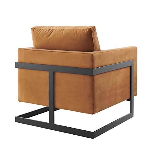 Modway Posse Upholstered Sofas/Sectionals/Armchairs, Black Cognac