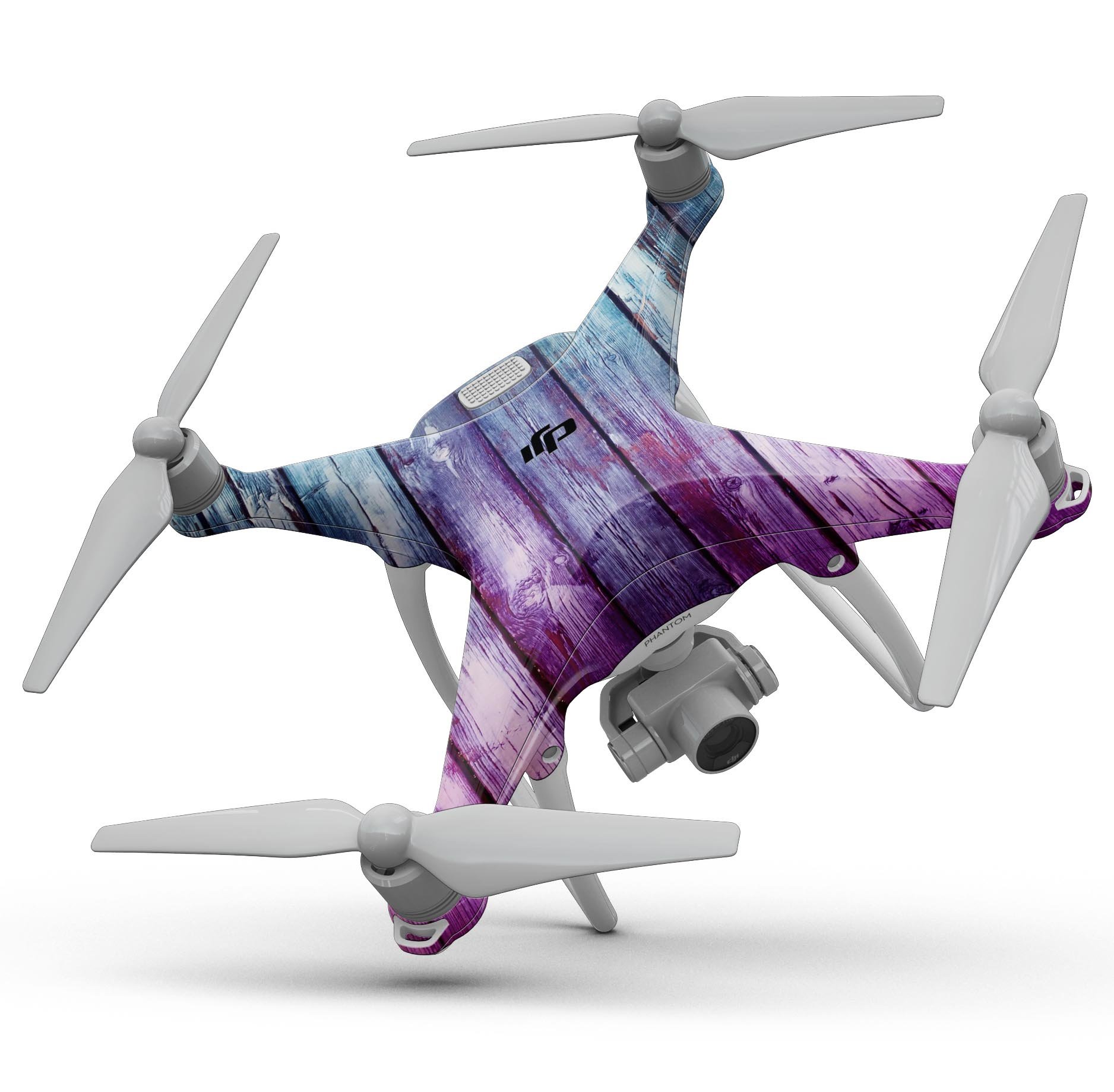 Design Skinz Design Skinz Pink & Blue Dyed Wood Full-Body Wrap Decal Skin-Kit Compatible with The Drone DJI Phantom 3/Phantom 3 Pro