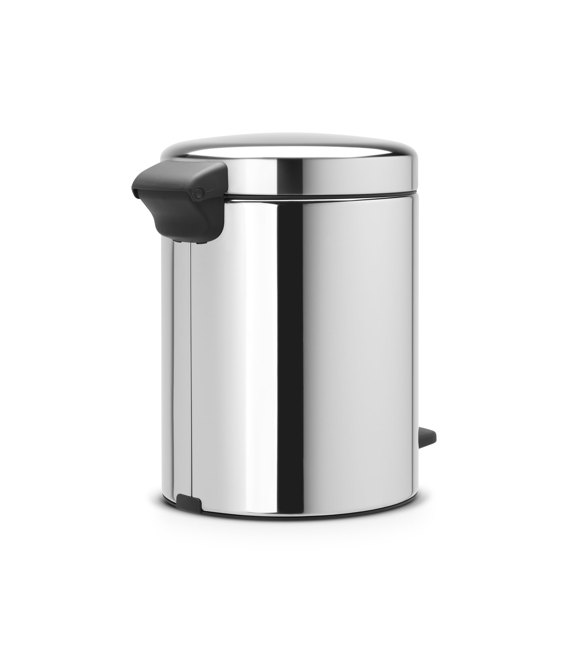 Brabantia New Icon Step Trash Can (1.3 Gal/Brilliant Steel) Soft Closing Kitchen Garbage/Recycling Can with Removable Bucket