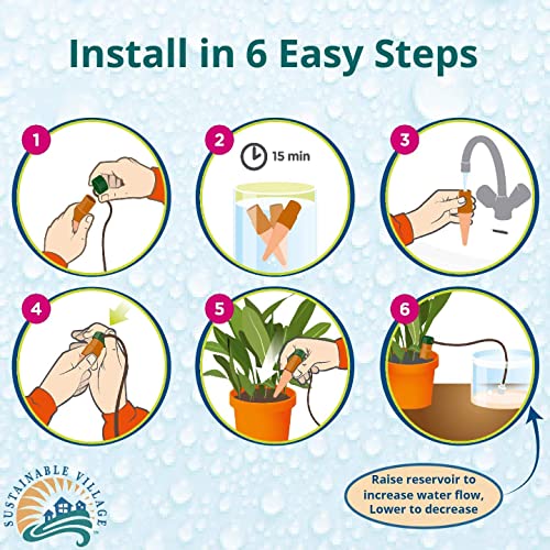 Blumat Classic Plant Watering Stakes | for Everyday Home or Vacation Use | Indoor or Outdoor Water Spikes for Plants | Automatic Drip Irrigation (3 Pack)