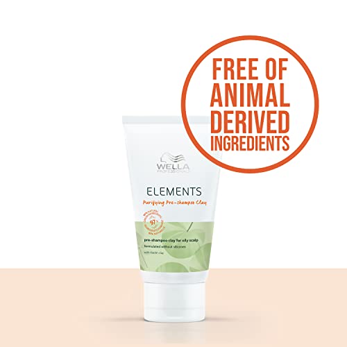 Wella Professionals Elements Purifying Pre-shampoo Clay, Pre-shampoo Clay for Oily Scalp, 70 ml