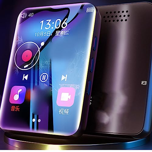 2.4inch Full Touchscreen MP3 Player with Bluetooth 5.0, Lossless MP4 MP5 Music Player with Built in Speaker, FM Radio Recorder