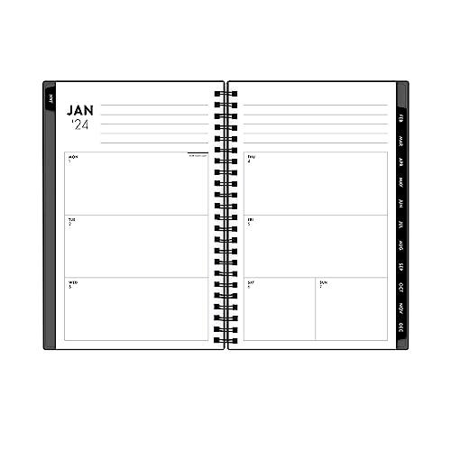 2024 Blue Sky™ ASMBLD Weekly/Monthly Planning Calendar, 5" x 8", Gray, January to December 2024, 145154