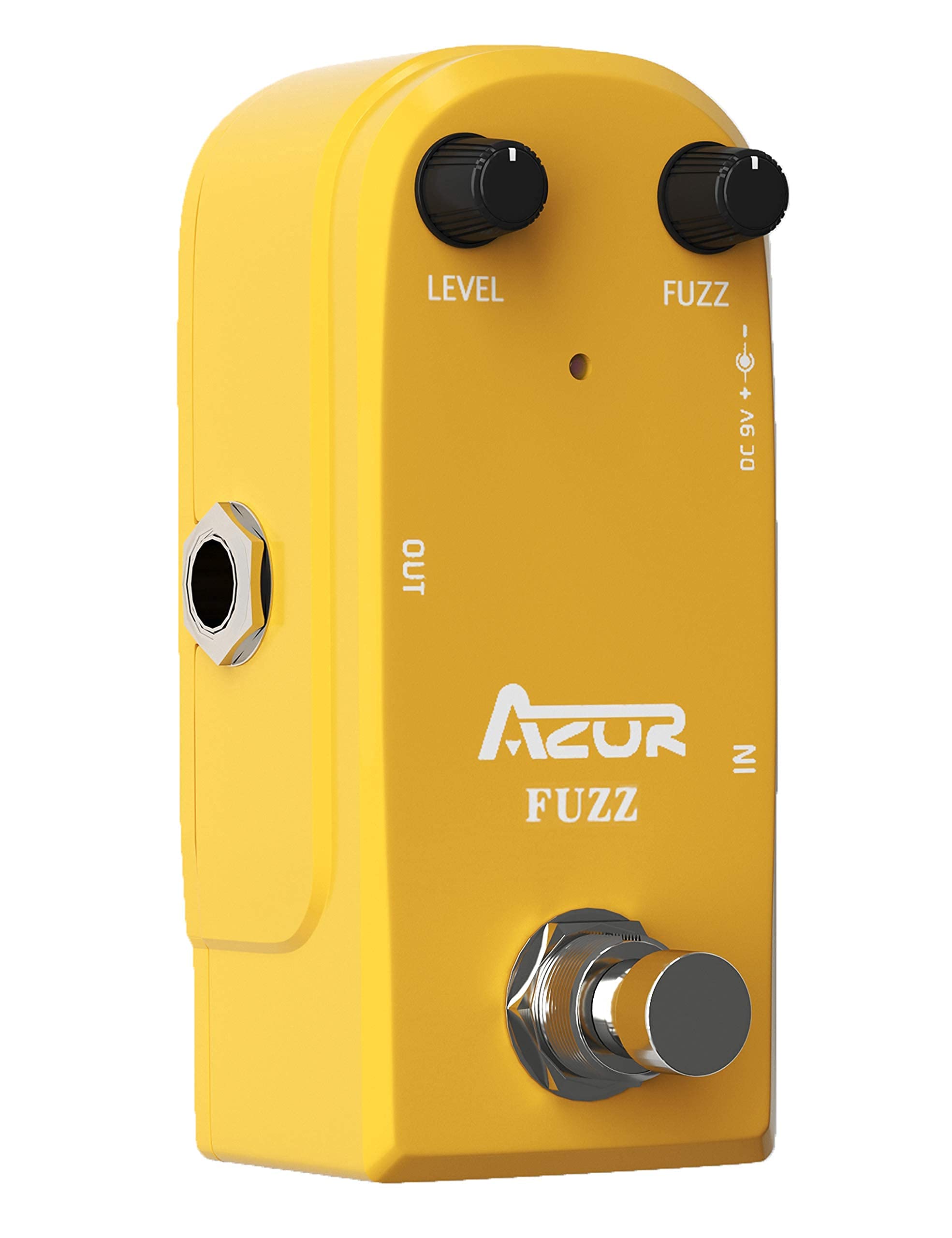 AZOR Pedal Power Adapter with Vintage Fuzz Guitar Effect Pedal with True Bypass Mini Pedal