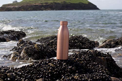 Copper Water Bottle - Kosdeg - 24oz - A Handcrafted Leak Proof Ayurvedic Pure Copper Vessel For Drinking- Drink More Water, Lower Your Sugar Intake and Enjoy The Health Benefits Immediately…