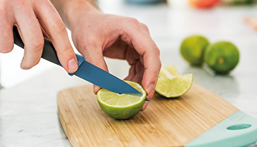 Berghoff Leo Stainless Steel Ceramic Coated Non-Stick Paring Knife, 8.5cm, 8.5 cm, Blue