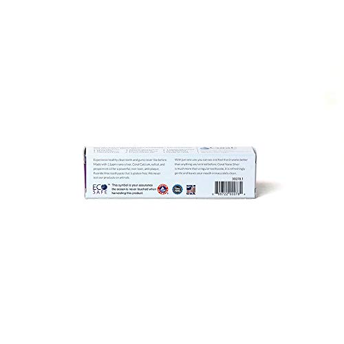 Coral Nano Silver Bubble Berry Travel Size Xylitol Toothpaste Fluoride and SLS Free Naturally Whitens Teeth 1 Ounce (2 Pack)